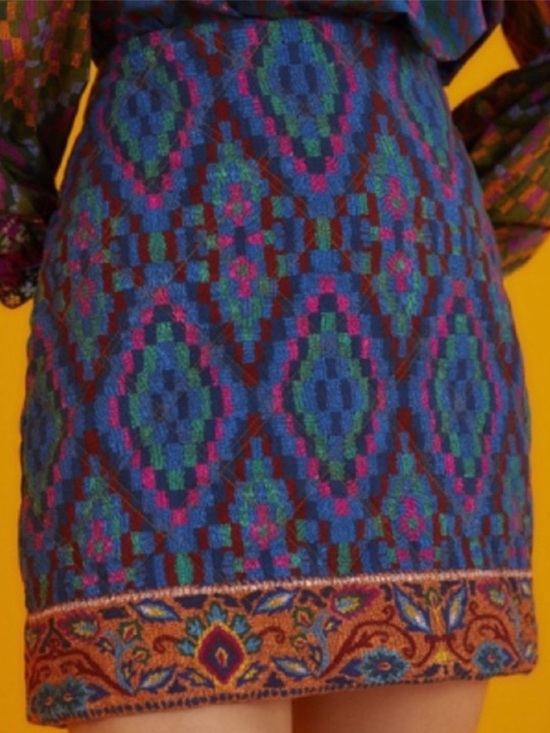 FARM Rio | Skirts | Nwt Farm Rio Tapestry Scarf Blue Mini Skirt | Poshmark